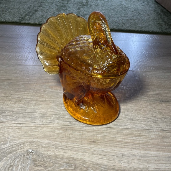 Other | Vintage Le Smith Turkey Candy Dish Amber | Poshmark
